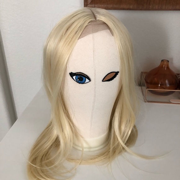 Hair | Blonde Synthetic Lace Front Middle Part 18 Wig | Poshmark